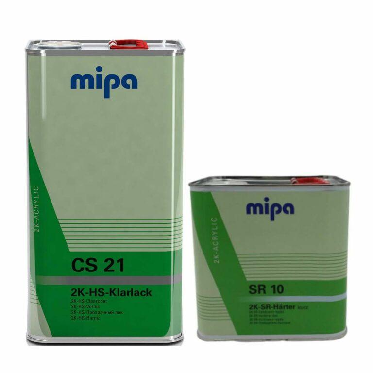 MIPA CS21 2K HS ACRYLIC CLEAR COAT/ LACQUER + SR10 FAST HARDENER 7.5L ...