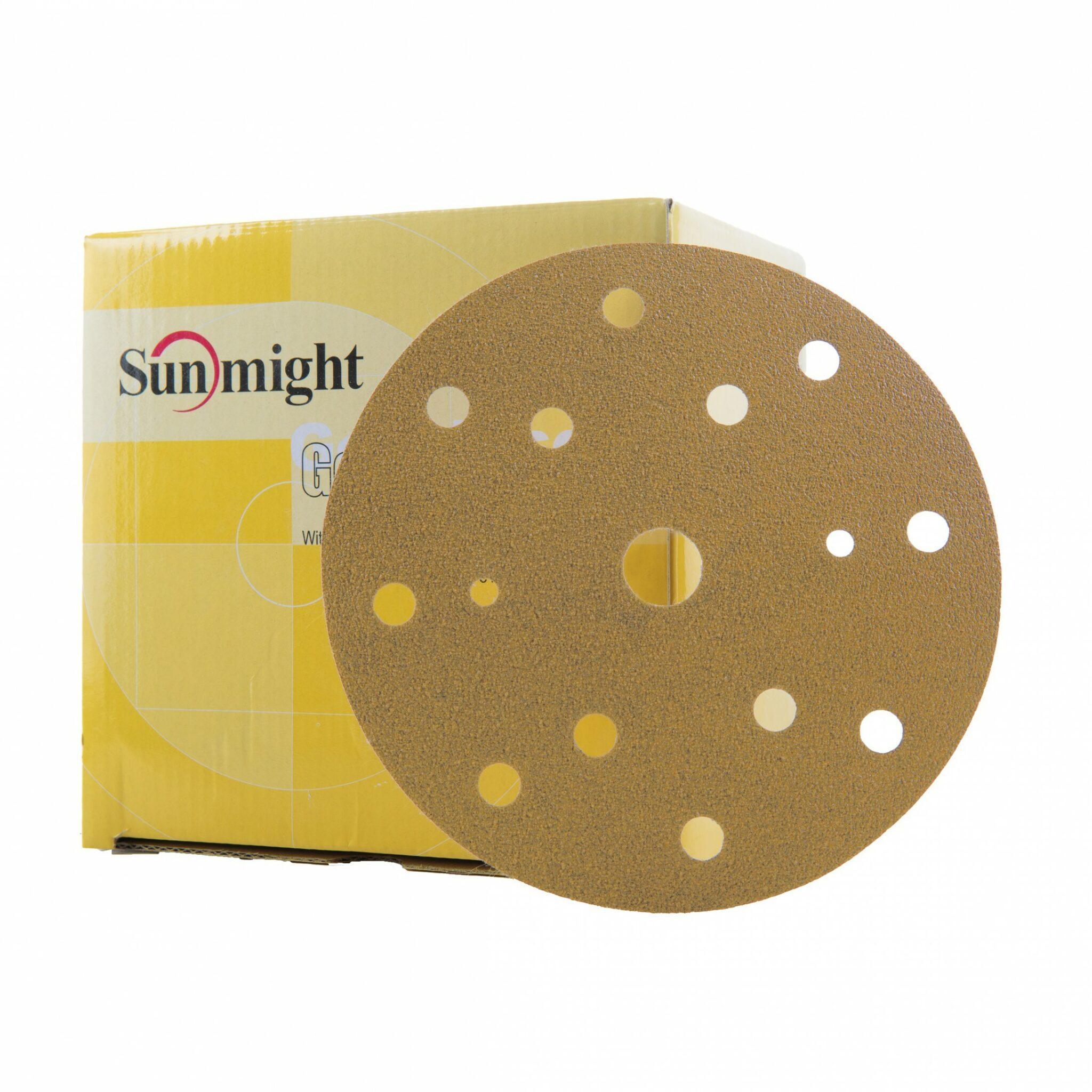 Sunmight Gold Disc 150mm 15 Hole (100/box) - Automotive Paint Systems
